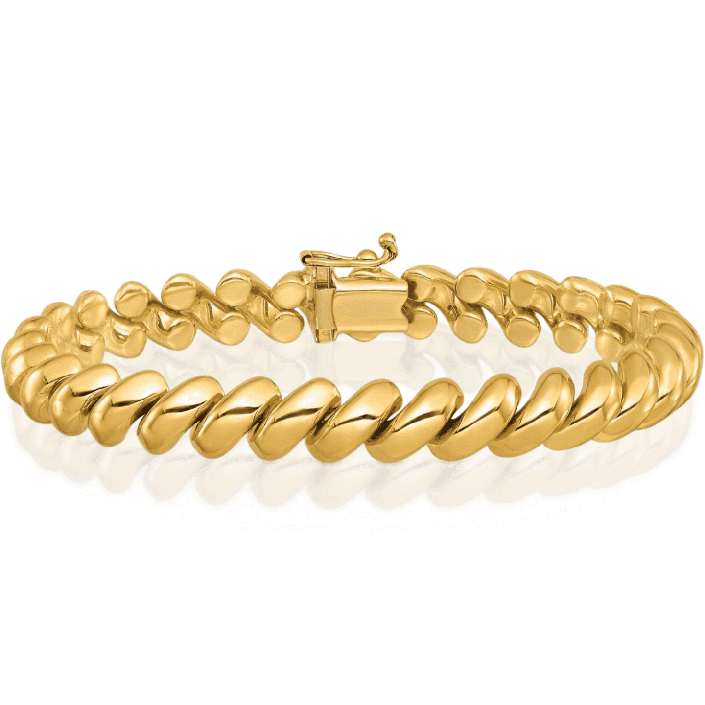 10K Solid Yellow Gold San Marco Chain Bracelet - Walmart.com