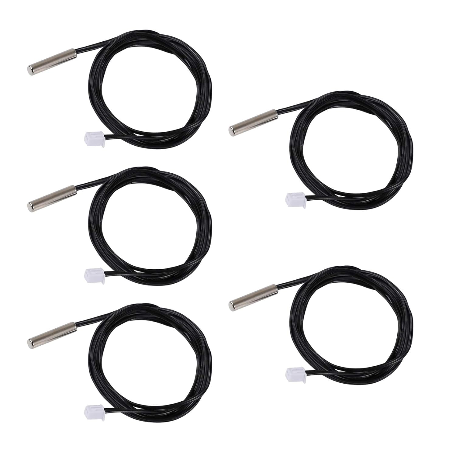 10K Temperature Sensor Probe, 5pcs 1 Meter Waterproof Temp Sensor Probe ...