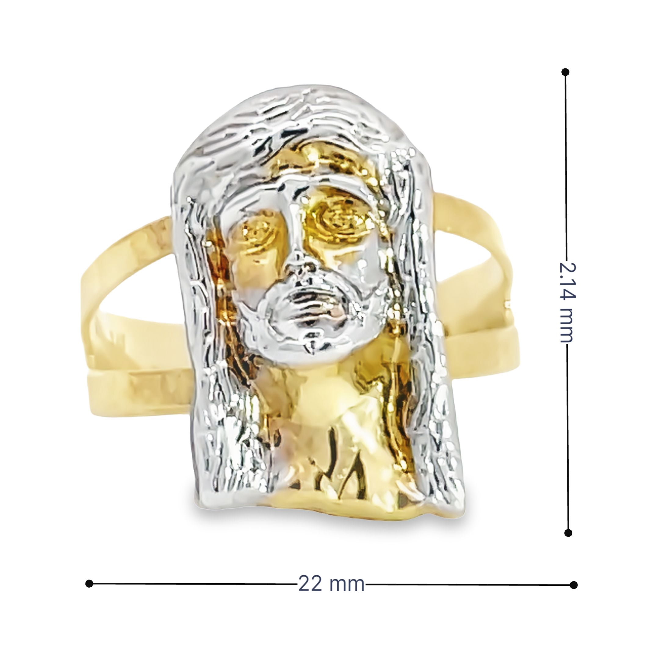 10K Two Tone Jesus Christ Ring - Walmart.com