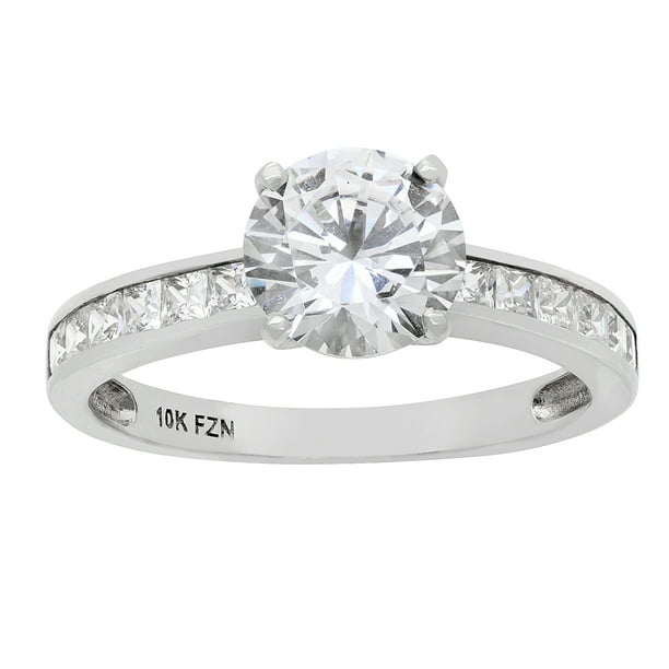 10K White Gold cz bridal ring - Walmart.com