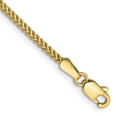 10K Yellow Gold 1 mm Box Chain 7 in. Bracelet - Walmart.com