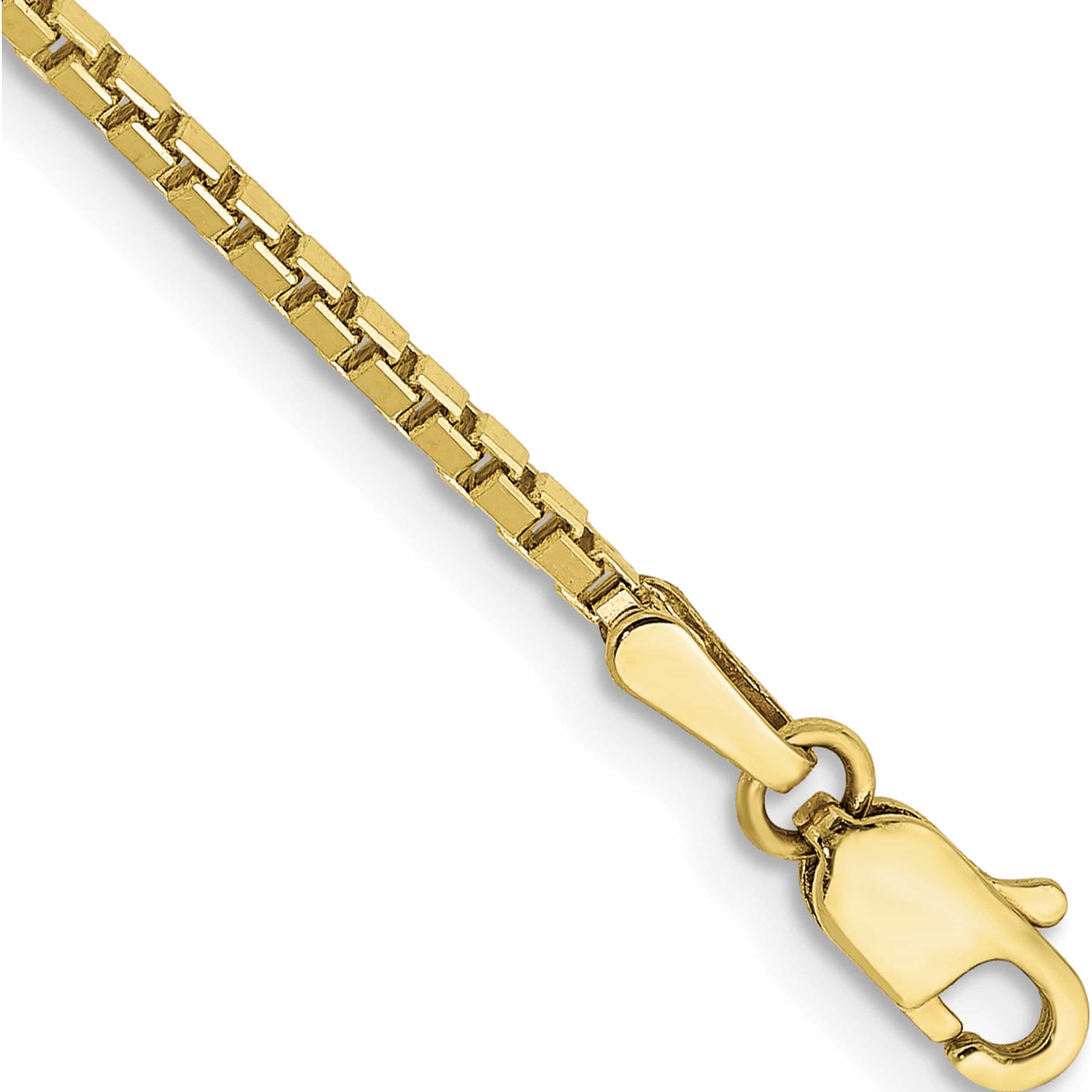 10K Yellow Gold 1.5mm Box Chain (7 X 1.5) Made In Peru 10bx150-7 ...