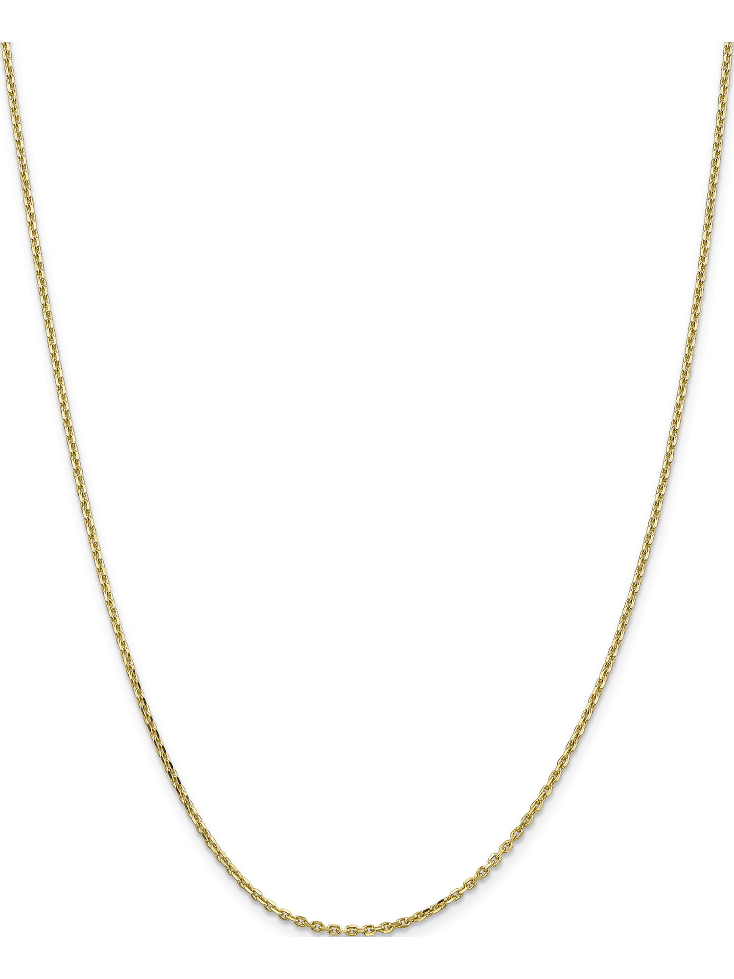 10K Yellow Gold 1.65mm D/C Cable Chain (20 X 1.65) Made In Peru 10pe141 ...