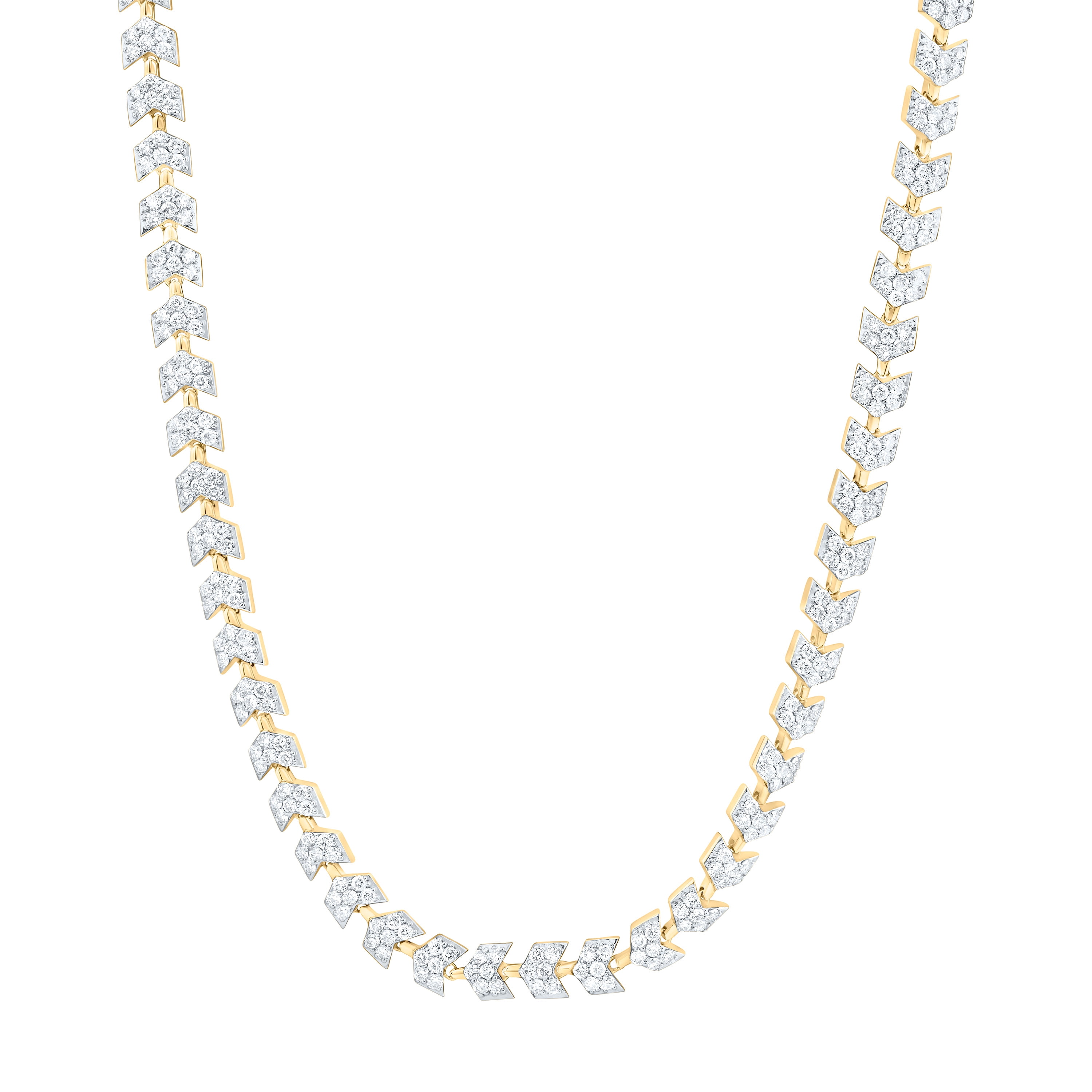 10K Yellow Gold 10 Ctw Natural Diamond Fashion Infinity Chain (20 Inch ...
