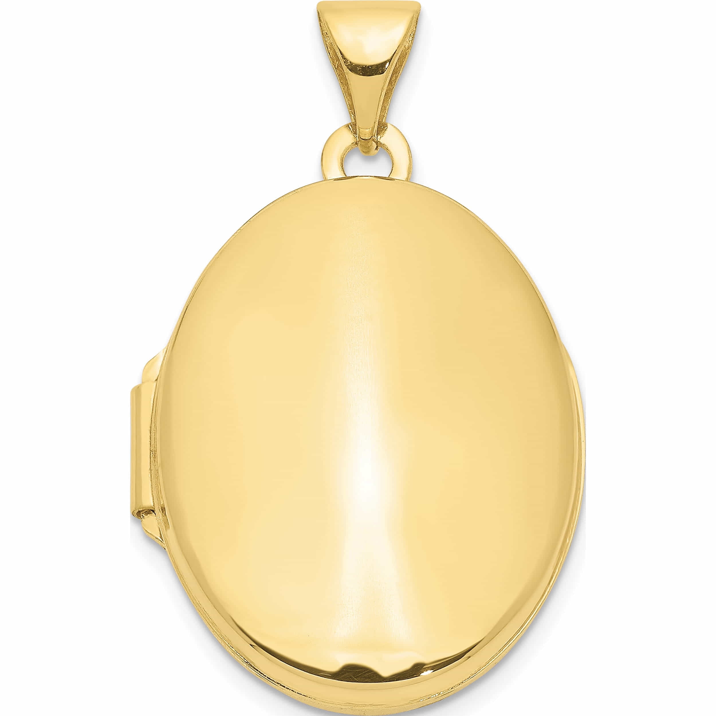 10K Yellow Gold 10Ky Polished Oval Locket (28 X 17) Made In China ...
