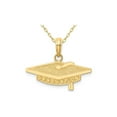 Gem & Harmony 10K Yellow Gold Graduation Hat Charm Pendant Necklace ...