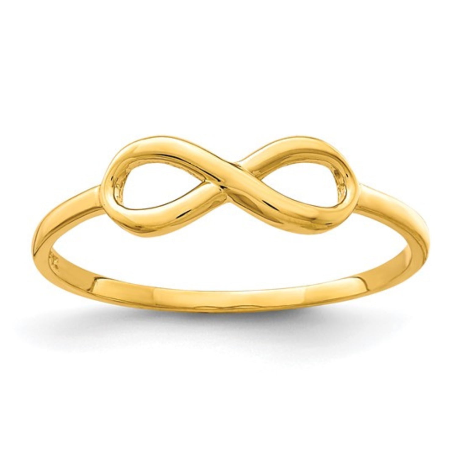 10K Yellow Gold Infinity Ring For Women- 10K Yellow Gold Infinity Ring ...