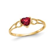 Ladies 14K Yellow Gold Heart Promise Ring - Walmart.com