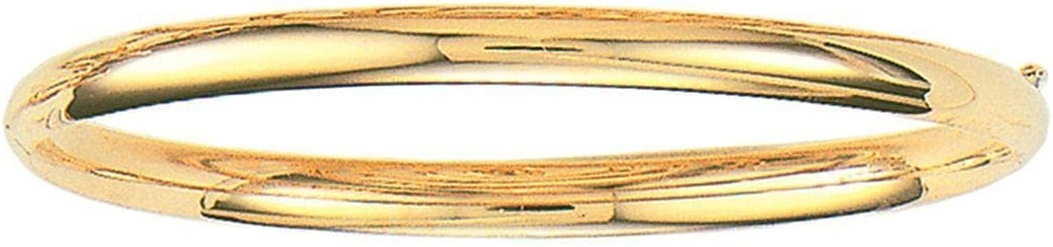 10K Yellow Gold Polished Bangle with Box Clasp. Bracelet - Walmart.com