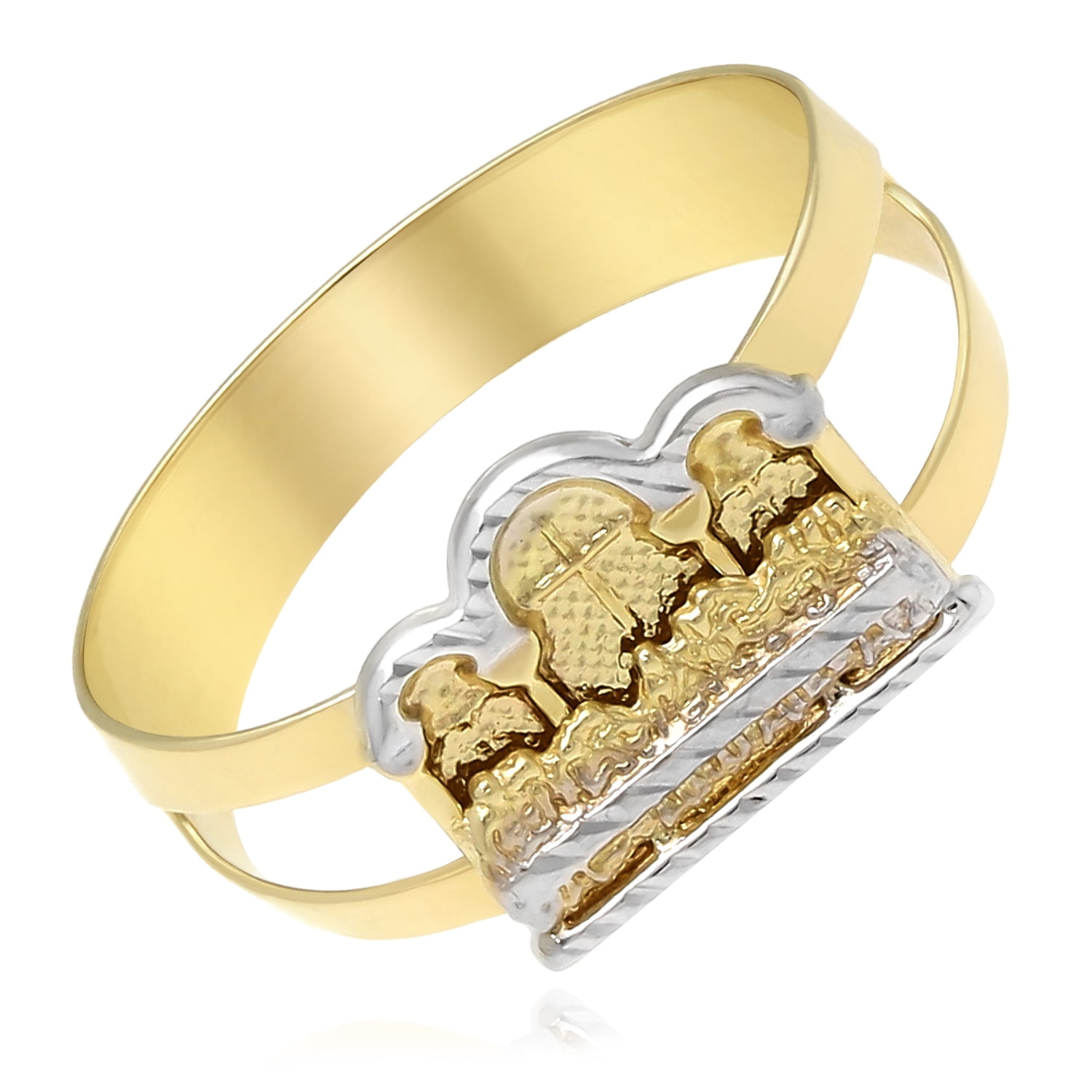 10K Yellow Gold Religious The Last Supper Ring - Walmart.com