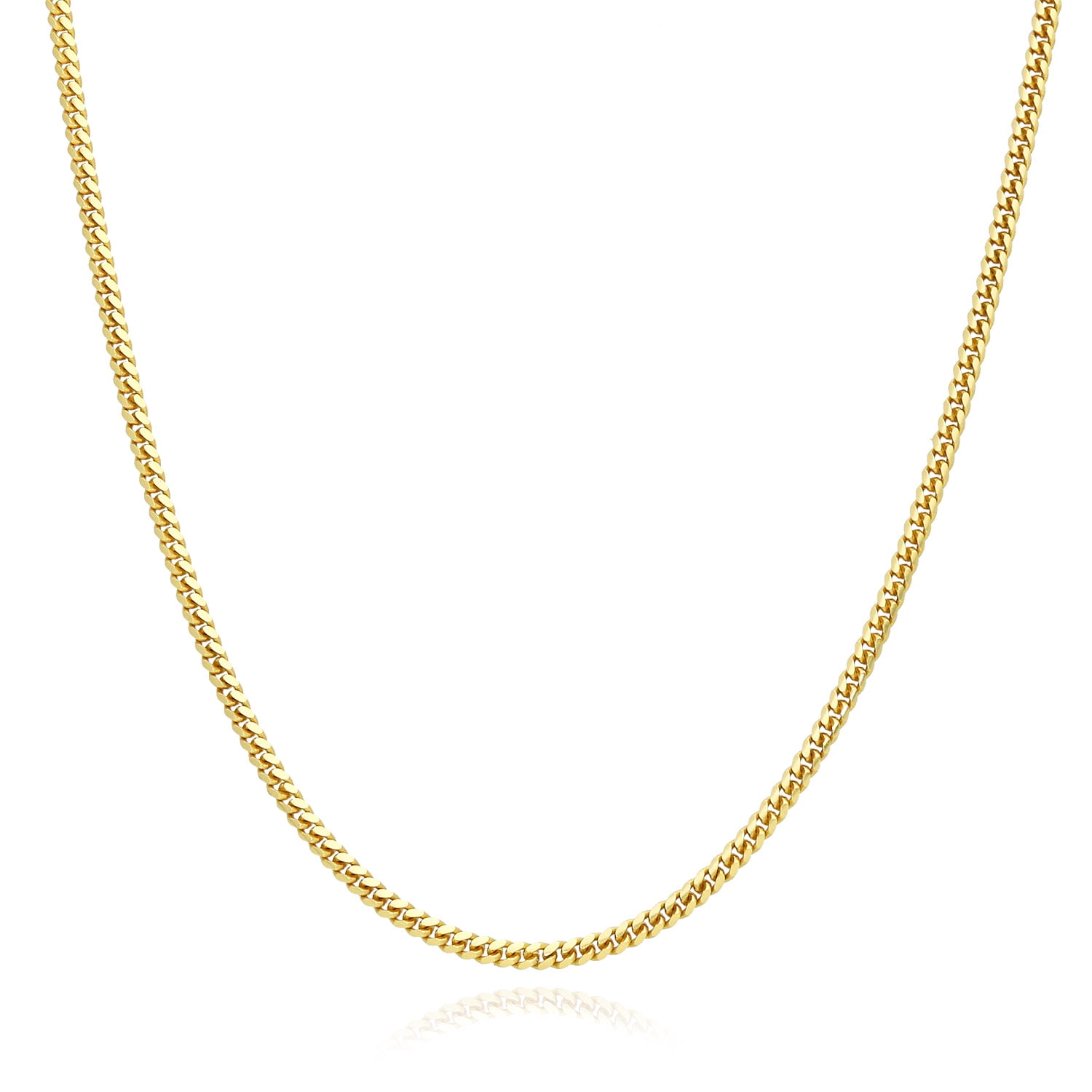 10K Yellow Gold Solid Miami Cuban Necklace Chain 1MM-5MM, 10K Gold ...