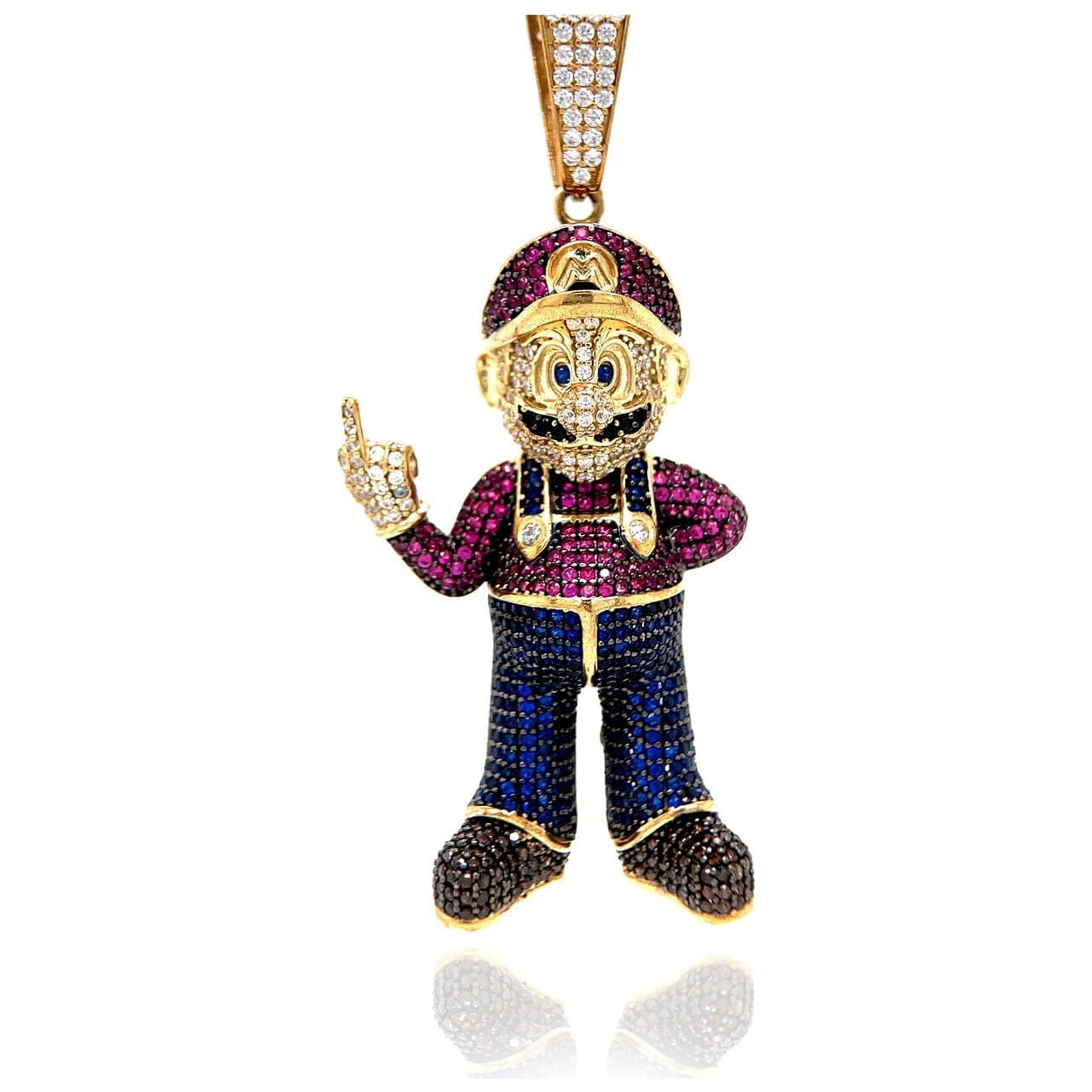 10K Yellow Gold Super Mario Pendant - Walmart.com