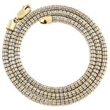 10K Yellow Gold Two Tone 4mm Diamond Cut Ice Chain Bead Necklace 30 ...