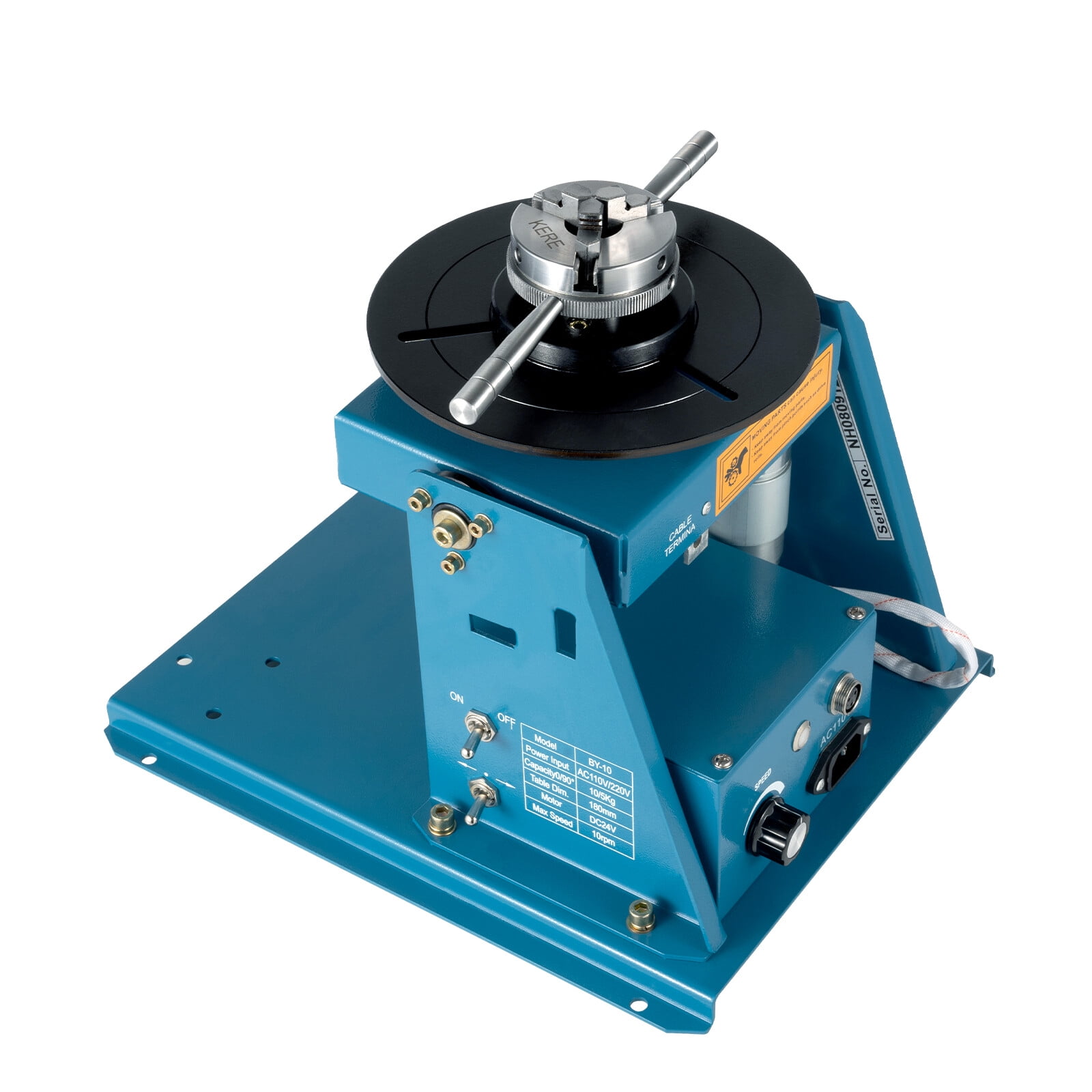 10KG Blue Rotary Welding Positioner Turntable Timing 220mm Chuck Foot ...