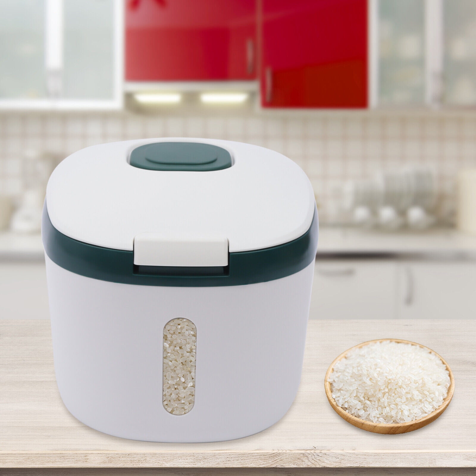 10KG Food Storage Container Cerals Dispenser Box with 200ml Measuring ...