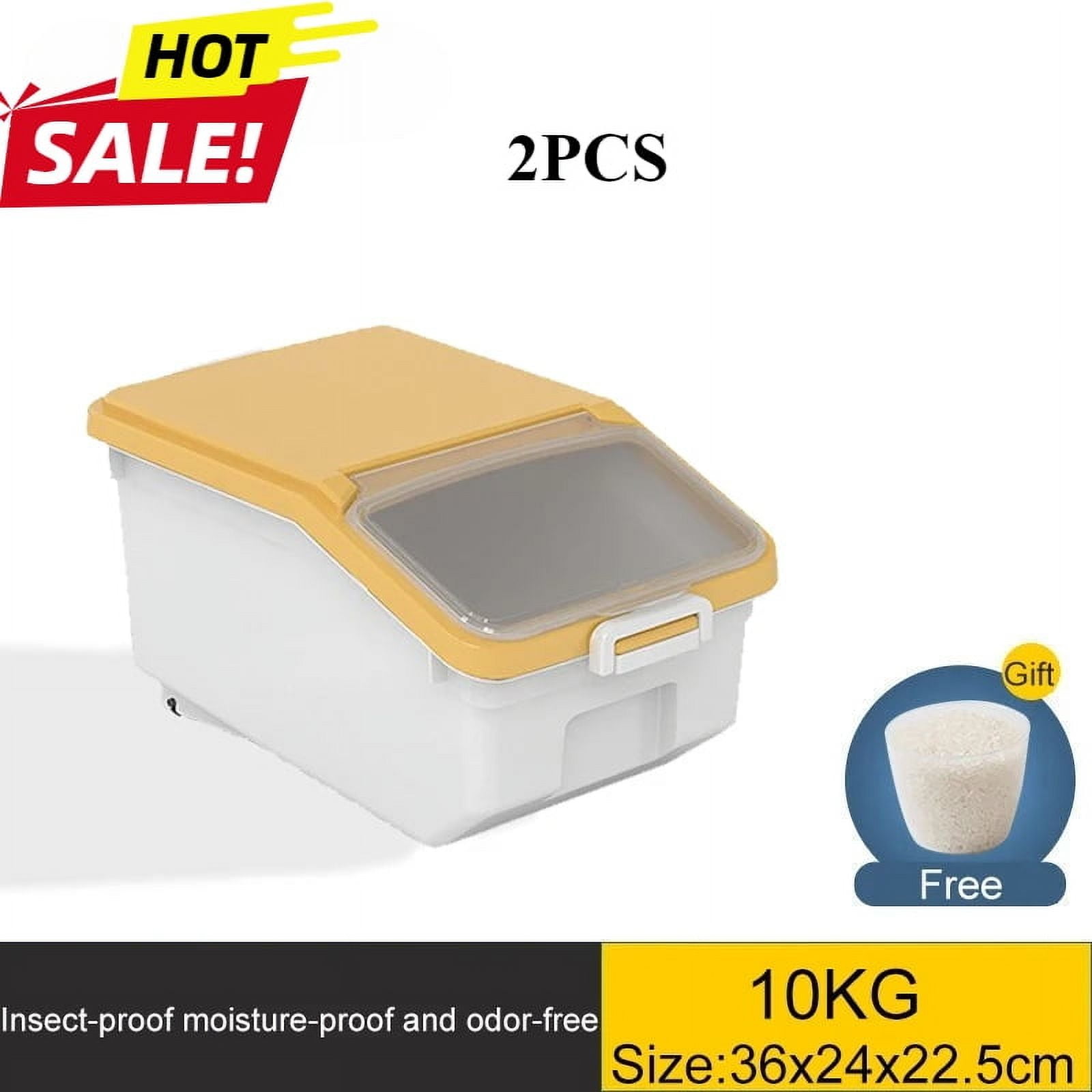 10KG Kitchen Rice Storage Box Insect Proof and Moisture Proof Dispenser ...