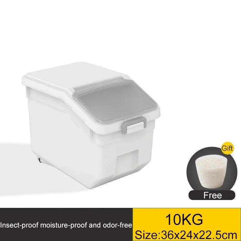 10KG Kitchen Rice Storage Box Insect Proof and Moisture Proof Dispenser ...