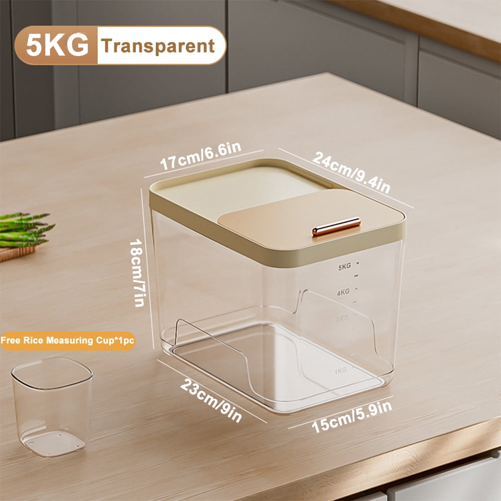 10KG Rice Container Rice Storage Box Pet Food Container Sealed Cereal ...