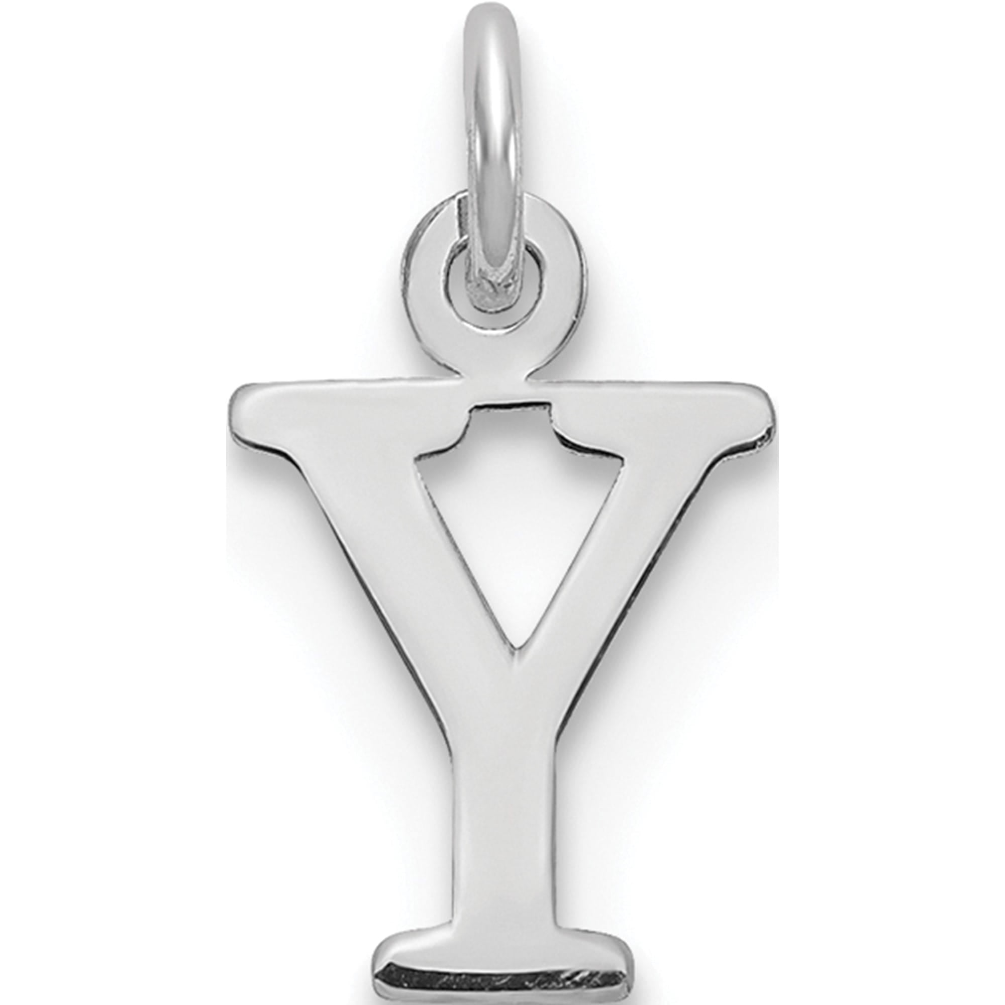 10KW Cutout Letter Y Initial Charm White Gold Material Precious Flawless Romantic Perfect for ...