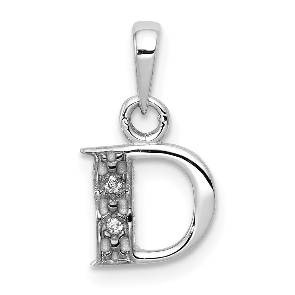 Finest Gold 10KW Diamond Initial D Pendant - Walmart.com