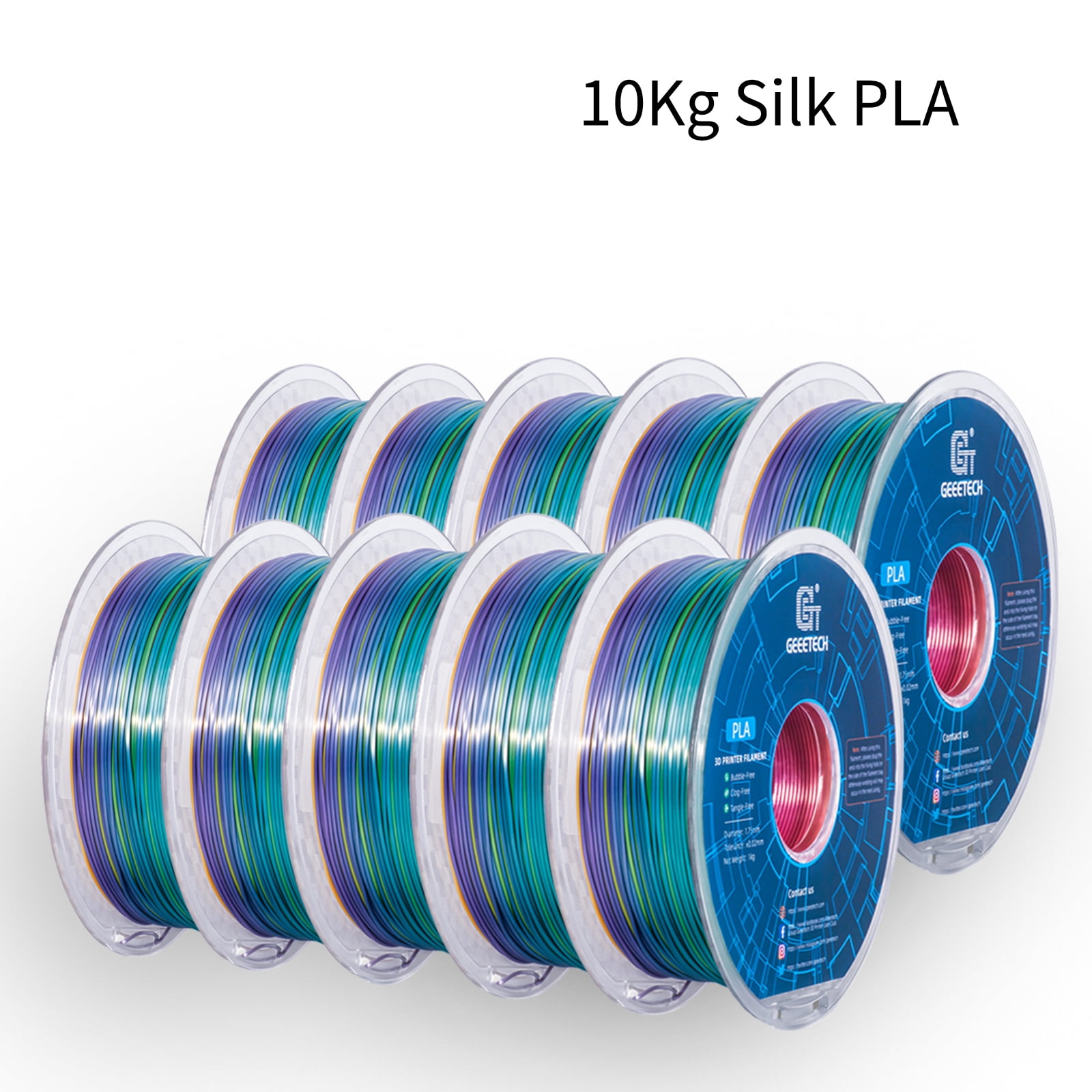 10Kg 3d Silk PLA Filament 1.75mm Spool Wire For 3D Printer Material ...
