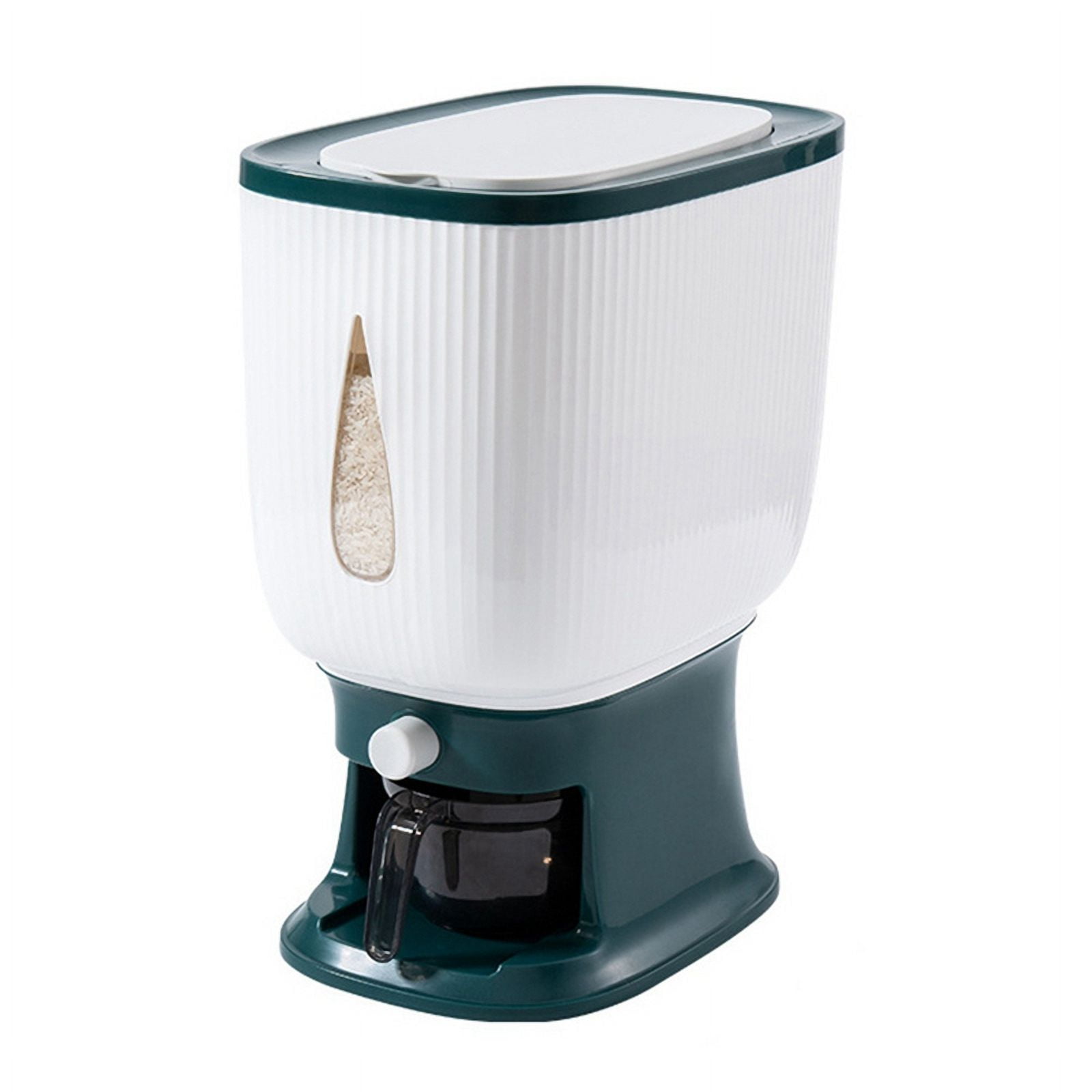 10Kg Automatic Rice Dispenser with Rinsing Cup Smart Storage Bucket ...
