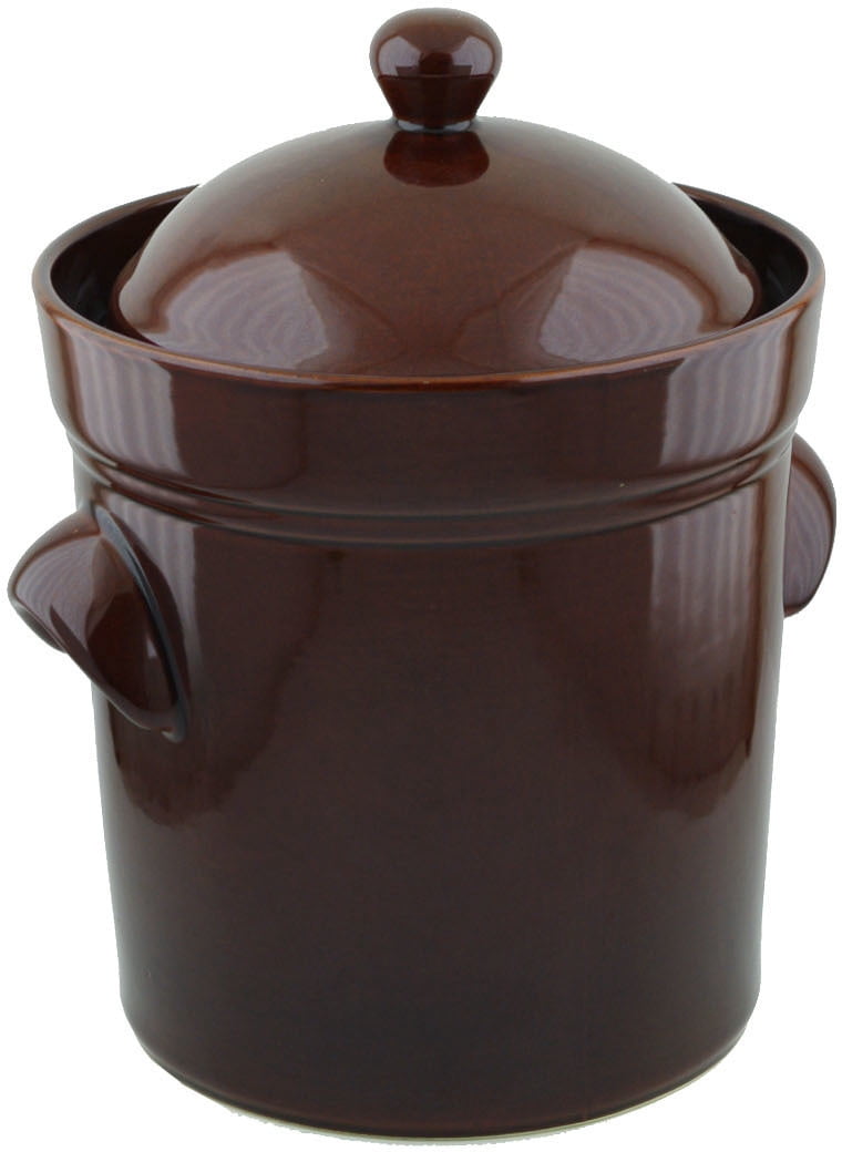 10L 10L Fermenting Crock Pot (2.6 gal) (Brown Theme) Hand Painted in ...