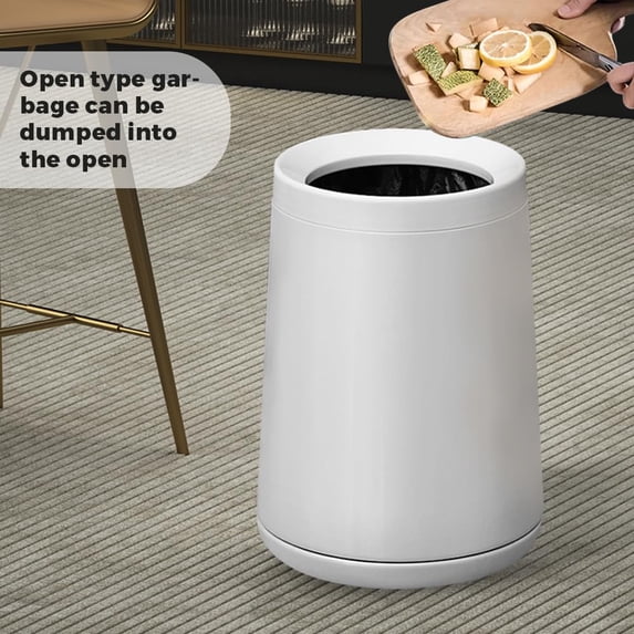 10L/2.6 Gallon Metal Trash Can,Conical Garbage Can with Top Opening for ...