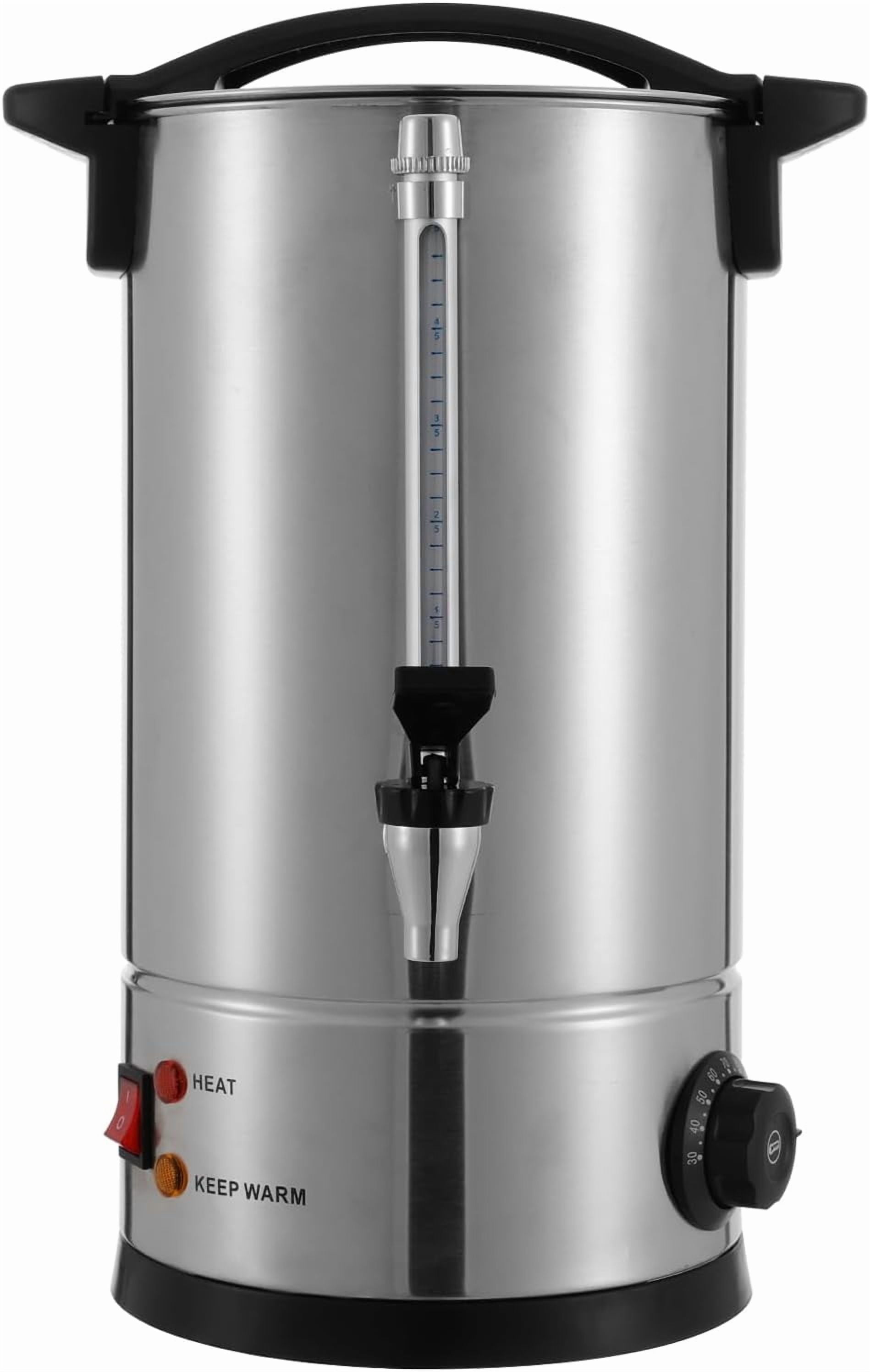 10L/2.64Gal Stainless Steel Large Coffee Dispenser with Water Gauge ...