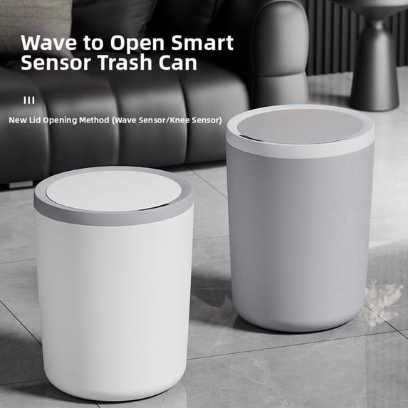 10L/2.6Gallon Touchless Sensor Trash Can, Automatic Smart Garbage Can ...