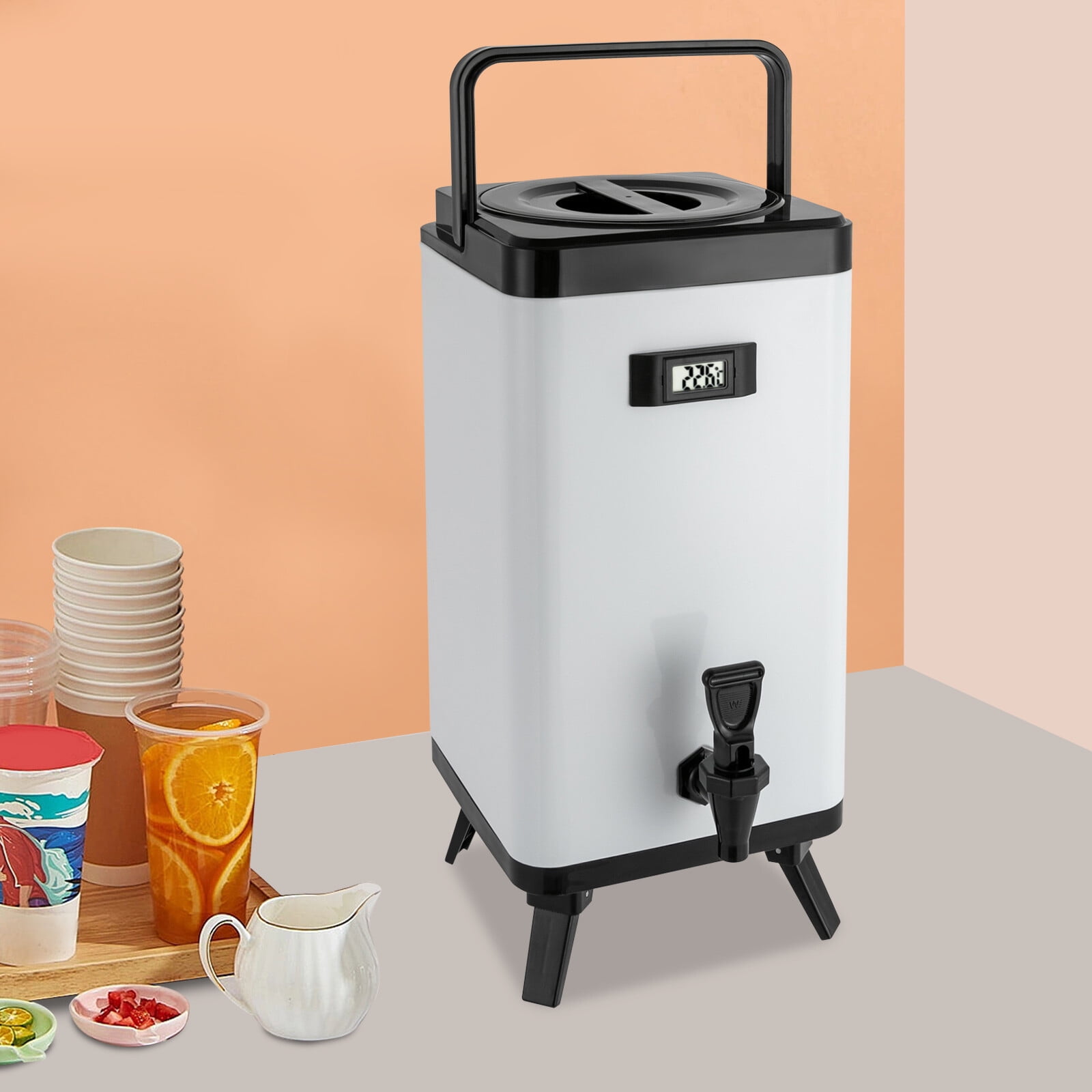 10L Big Volume Juice Drink Beverage Dispenser with Tap for Kitchen, Hot ...