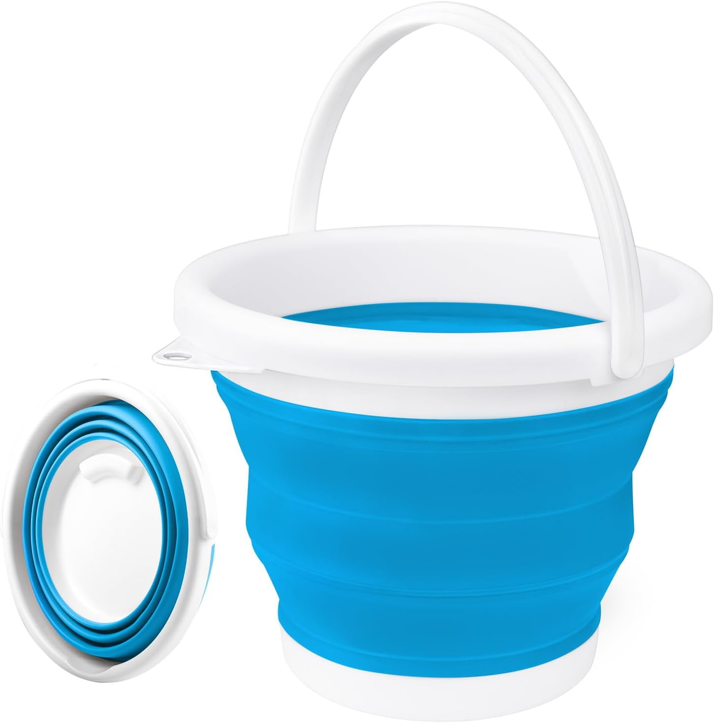 10L Collapsible Mop Bucket with Handle for Cleaning, Portable Wash ...