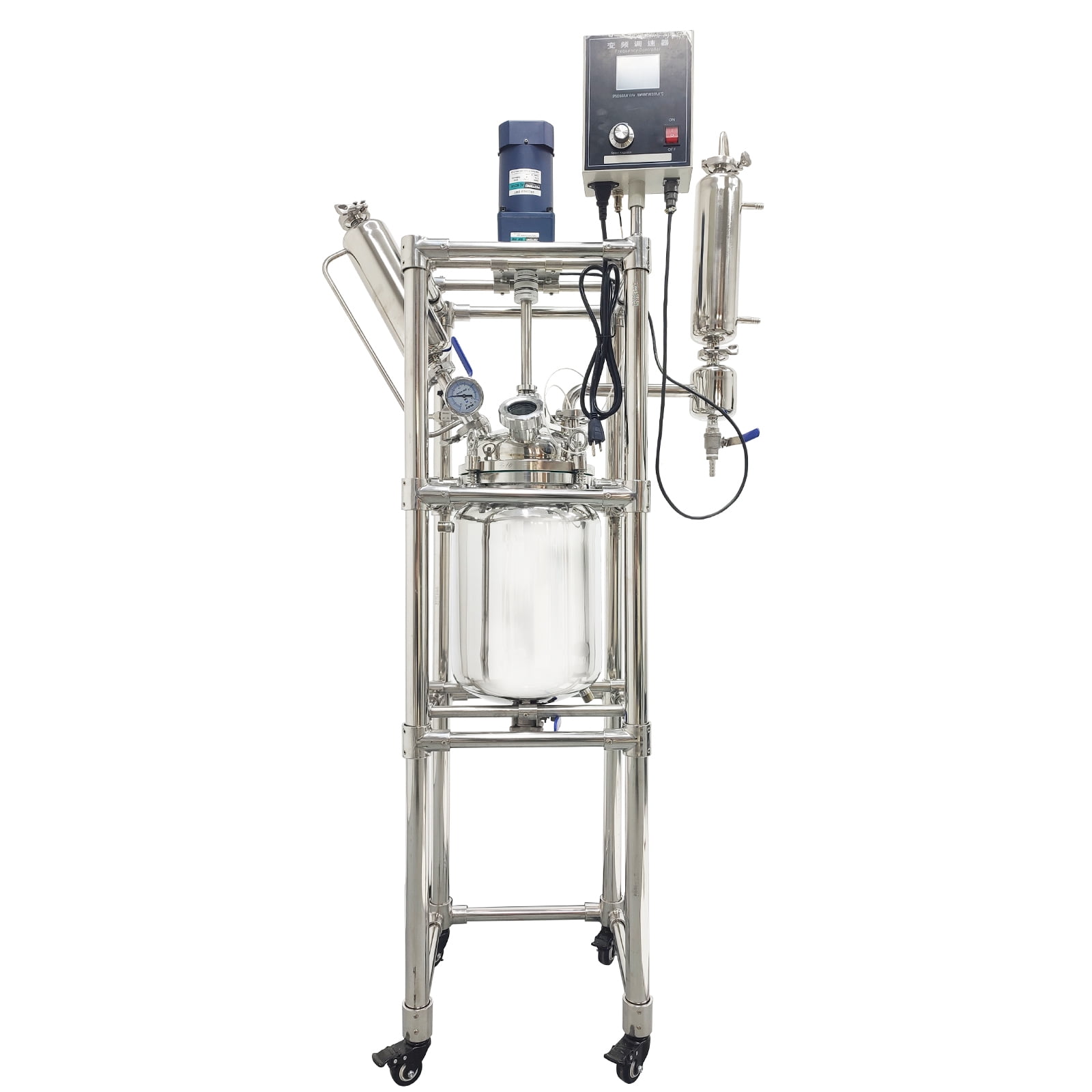 10L Double-Layer Stainless Steel Reaction Kettle Lab Jacketed Reactor ...
