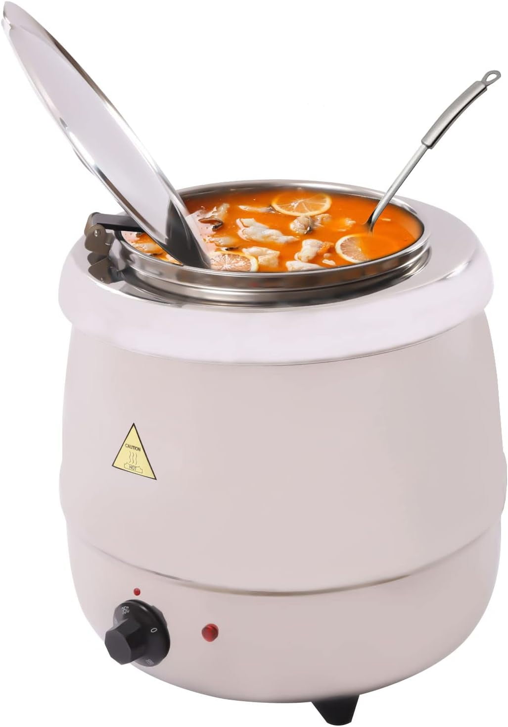 10L Electric Soup Warmer Stainless Steel Soup Pot Liquid Pot with Lid ...