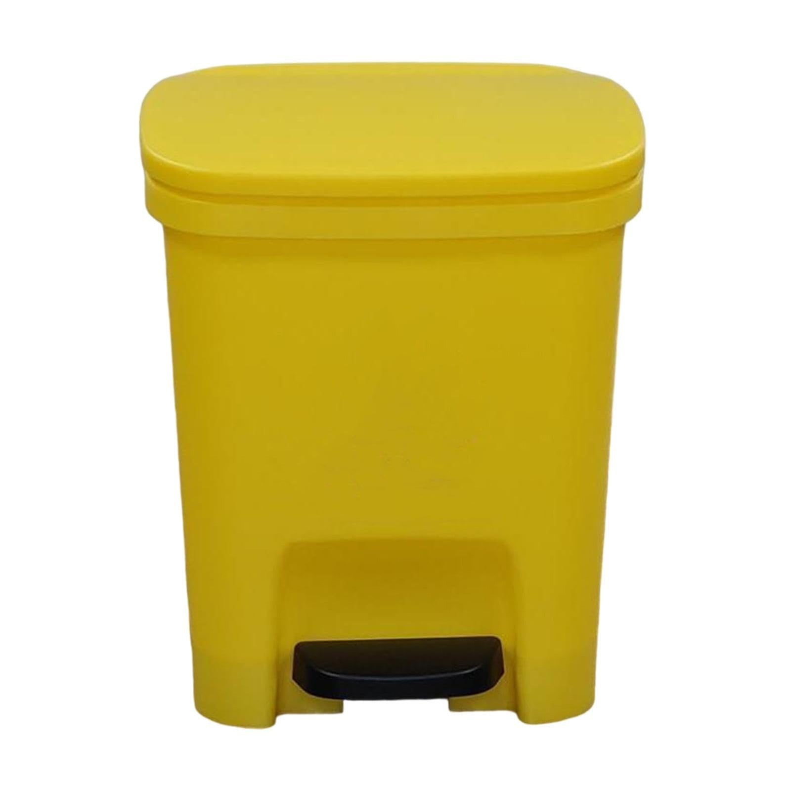 10L Gallon Trash Can Plastic Step On Kitchen Trash Can Black Compost ...
