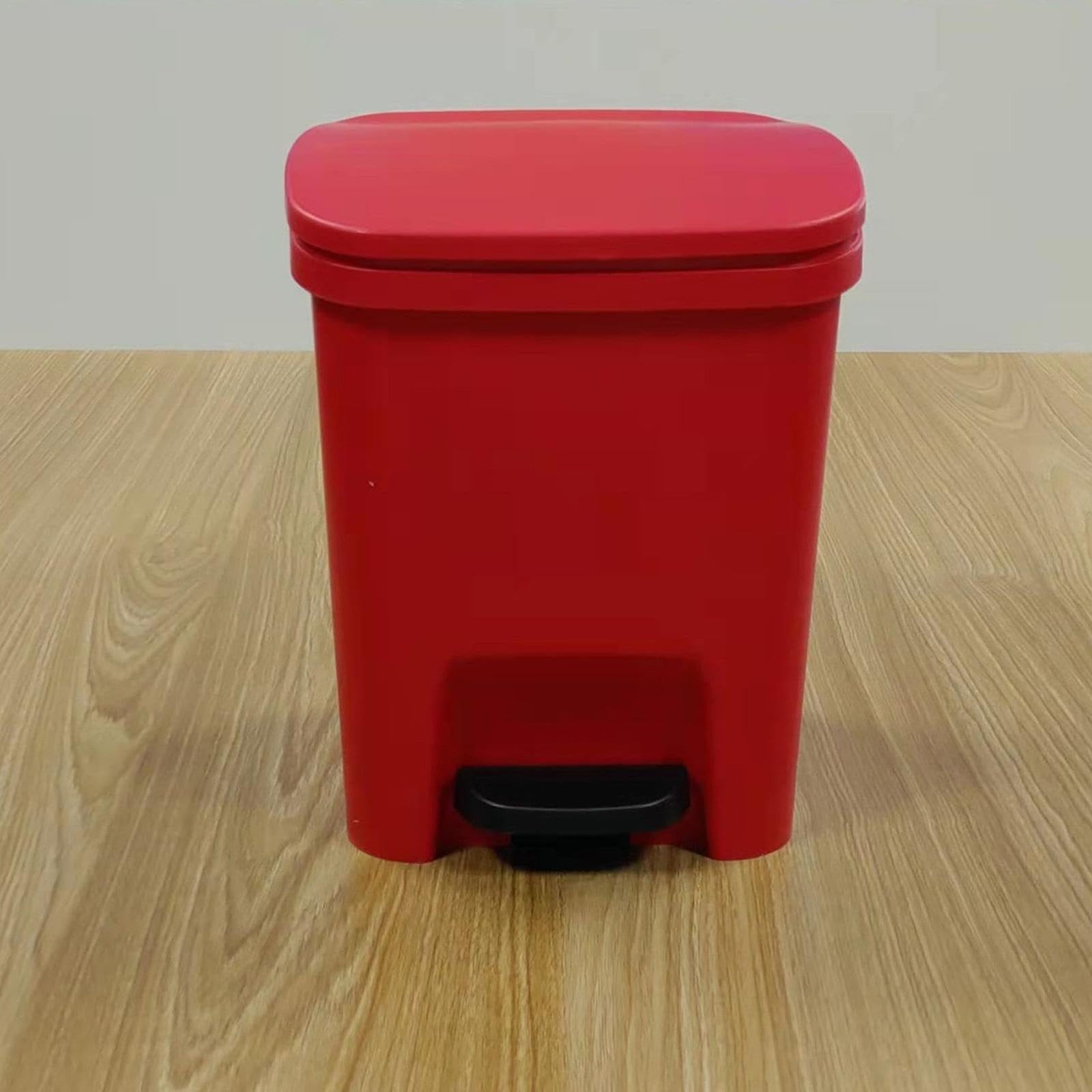 10L Gallon Trash Can Plastic Step On Kitchen Trash Can Black Compost ...