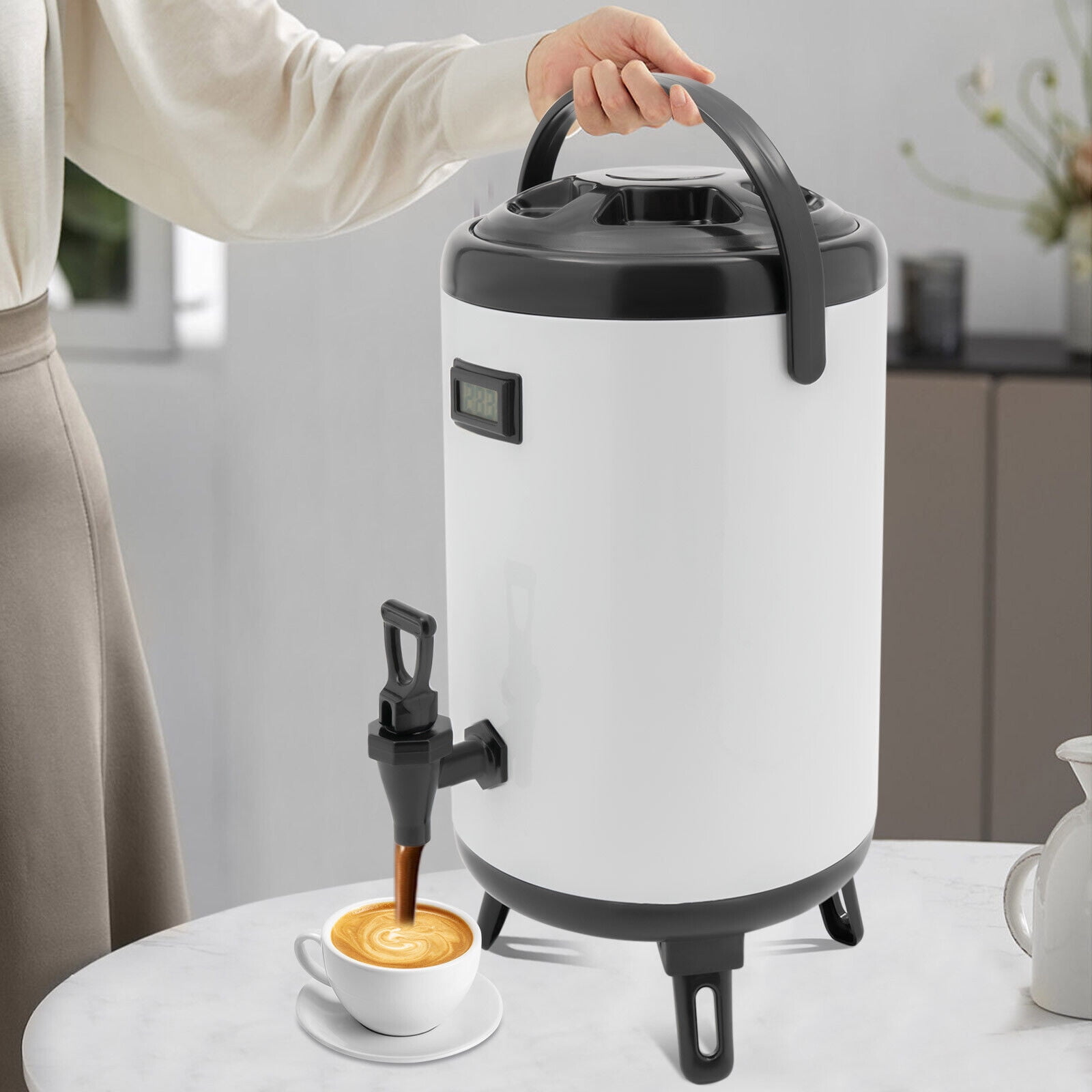 10L Insulated Beverage Dispenser Stainless Steel Hot Drink Dispenser ...