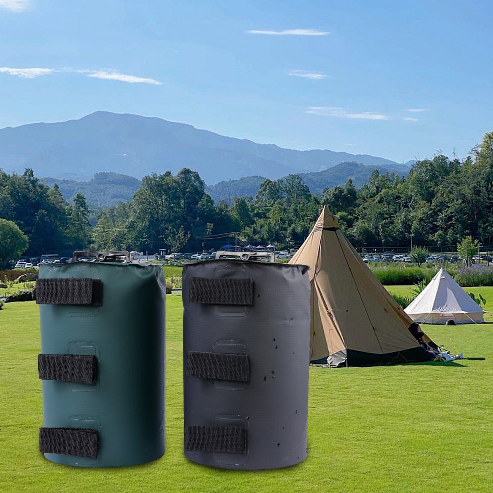 10L Outdoor Tent Water Bag Cylindrical Sandbag Parasol Base Reinforced ...