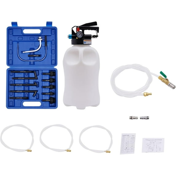 10L Pneumatic Fluid Extractor Dispenser Set, ATF Refill Pump Dispenser for Changing Oil in ...