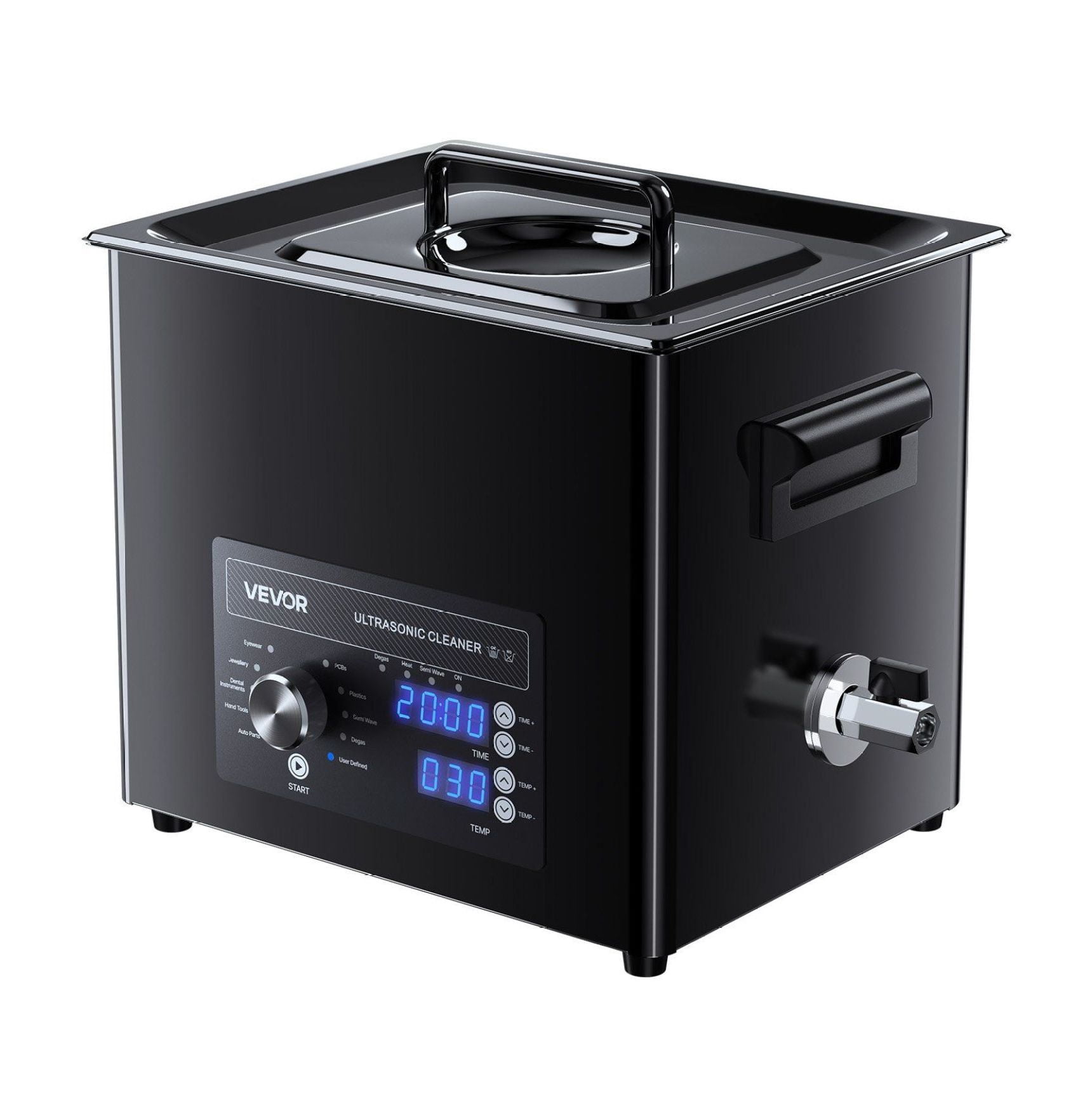 10L , Professional Machine with Knob Control, Stainless Steel Cleaning ...