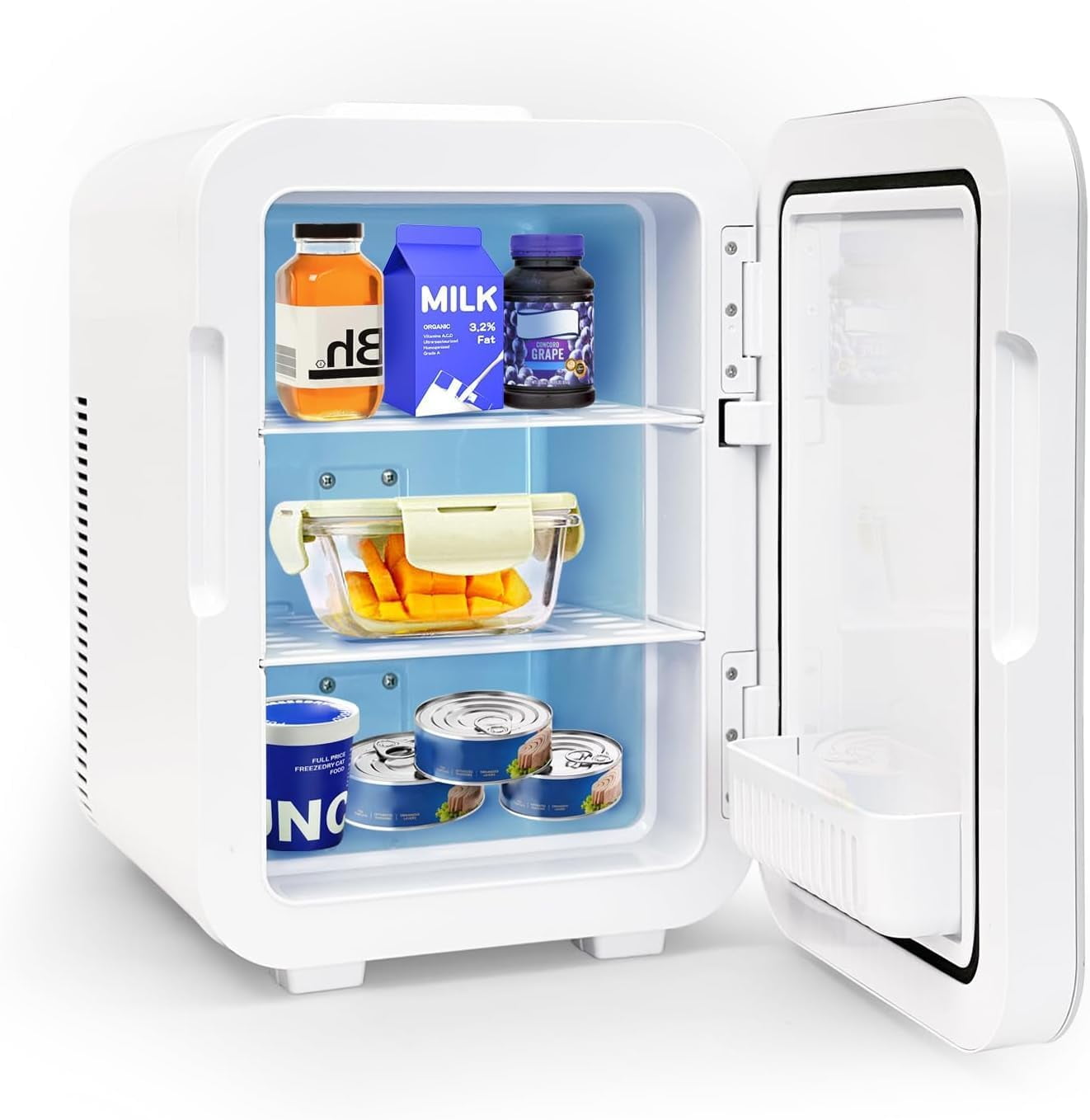 10L Smart Skincare Mini Fridge with LCD Display - Dual AC/DC Portable ...