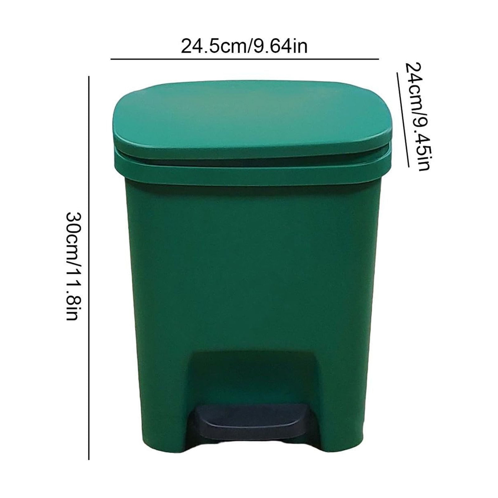 10L Step-On Trash Can, Leak-Proof Kitchen Garbage Bin with Foot Pedal ...
