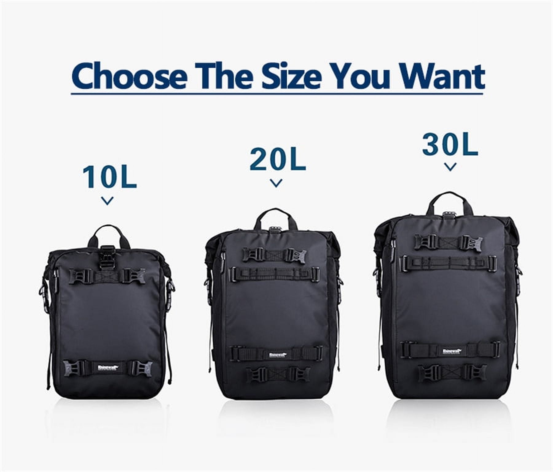 10L Waterproof Motorcycle Scooter Tail Bag Top Case Bag with Straps ...