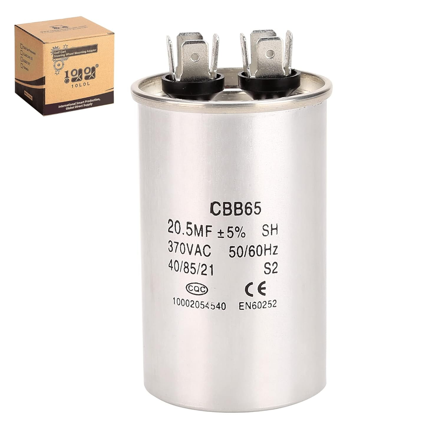 10L0L 36V Golf Cart Charger Capacitor 20.5MFD(20μF) 370VAC for EZGO ...