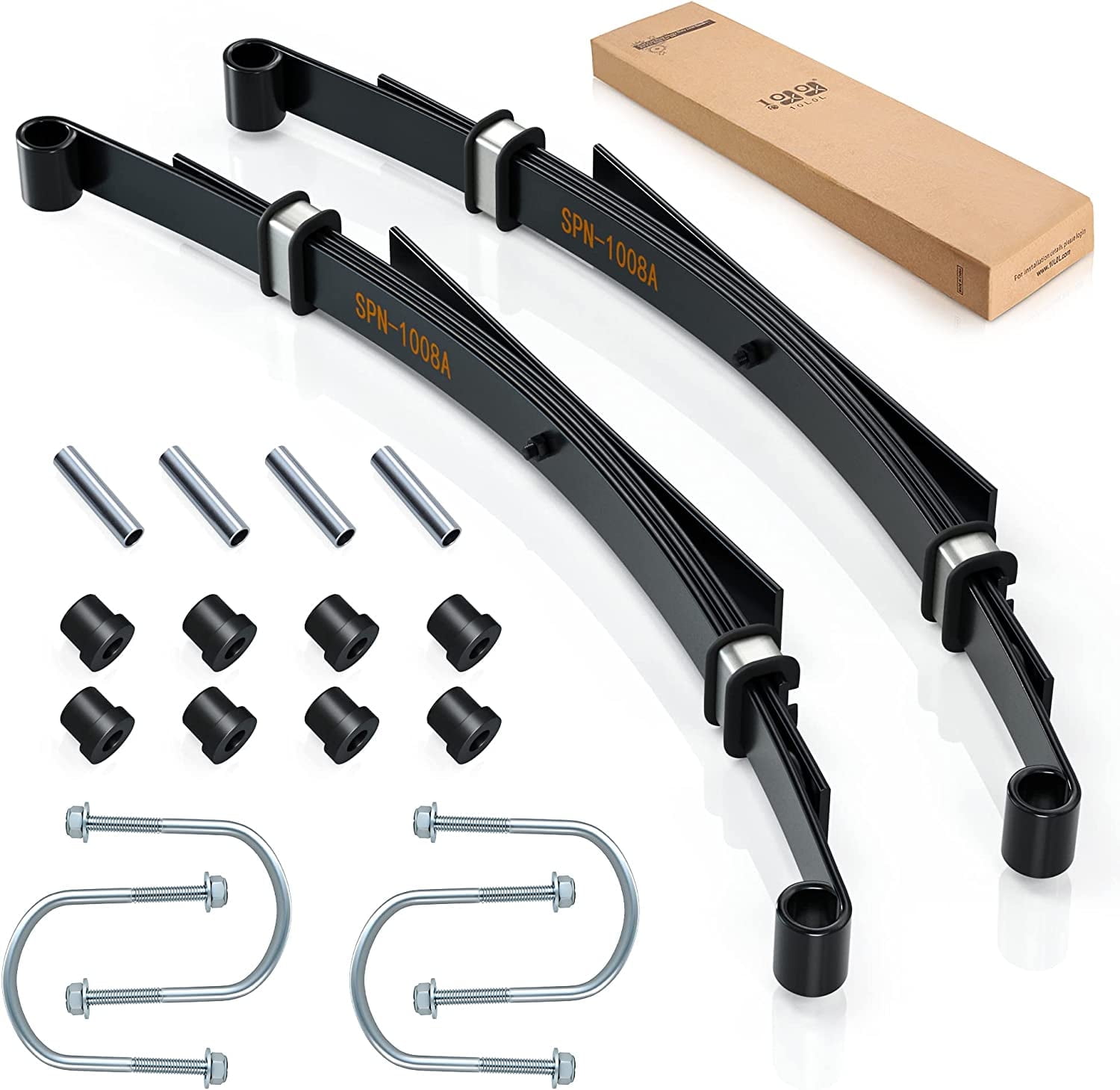 10L0L 4-Leaf Heavy Duty Golf Cart Rear Leaf Spring Kit for Club Car DS ...