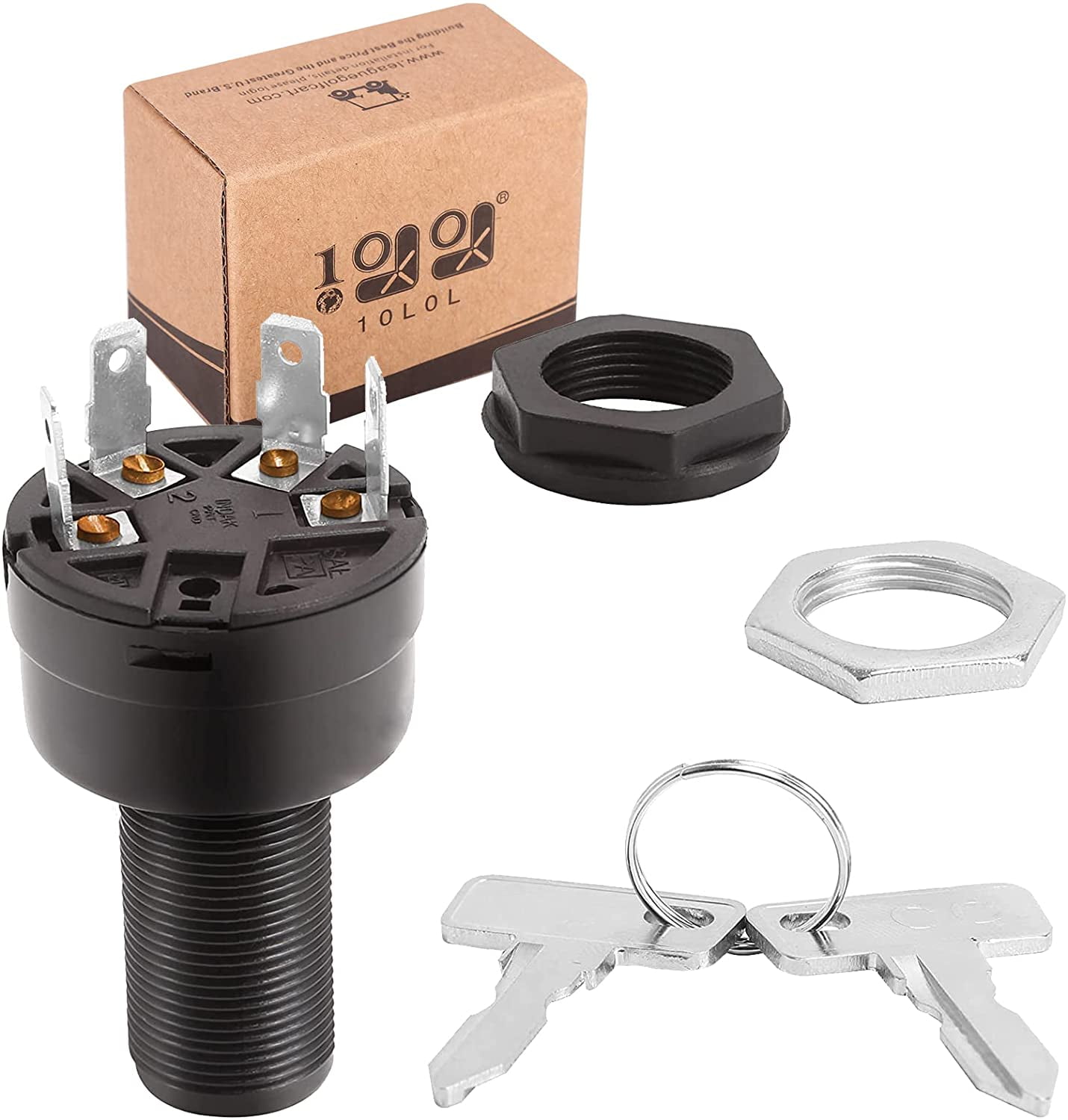 10L0L 4-Pin Golf Cart Ignition Key Switch for Club Car Precedent 2004 ...