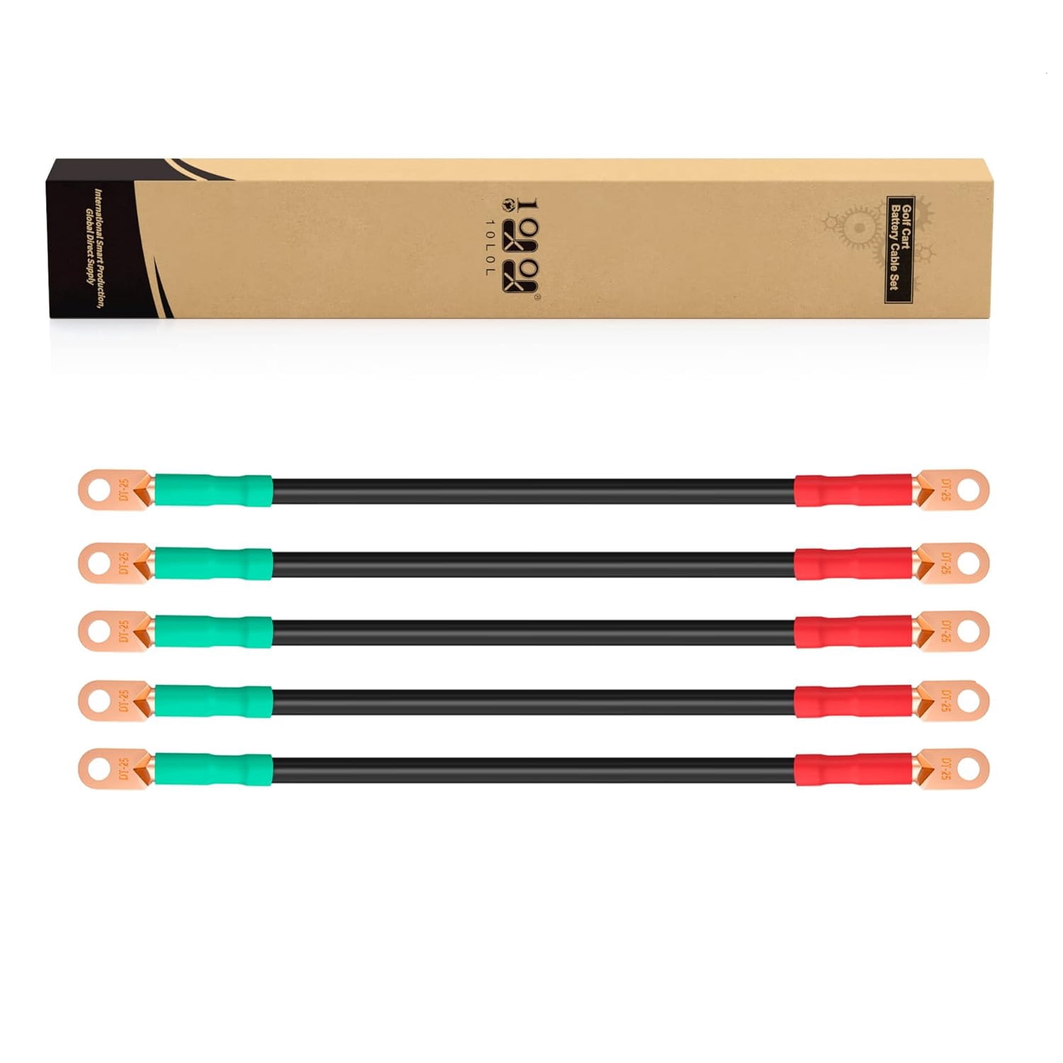 10L0L Golf Cart Battery Cables Set Fit Club Car DS & Yamaha G2 G8 G9 ...