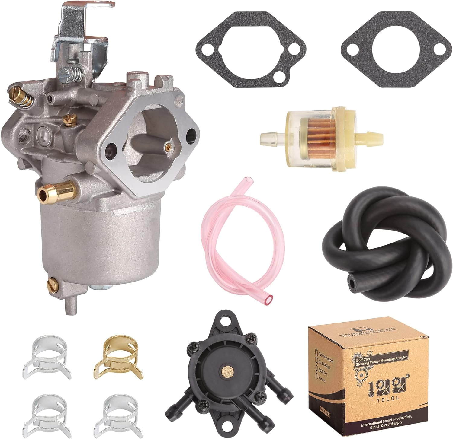 10L0L Golf Cart Carburetor Fuel Pump Kit for 1998-up Club Car DS ...