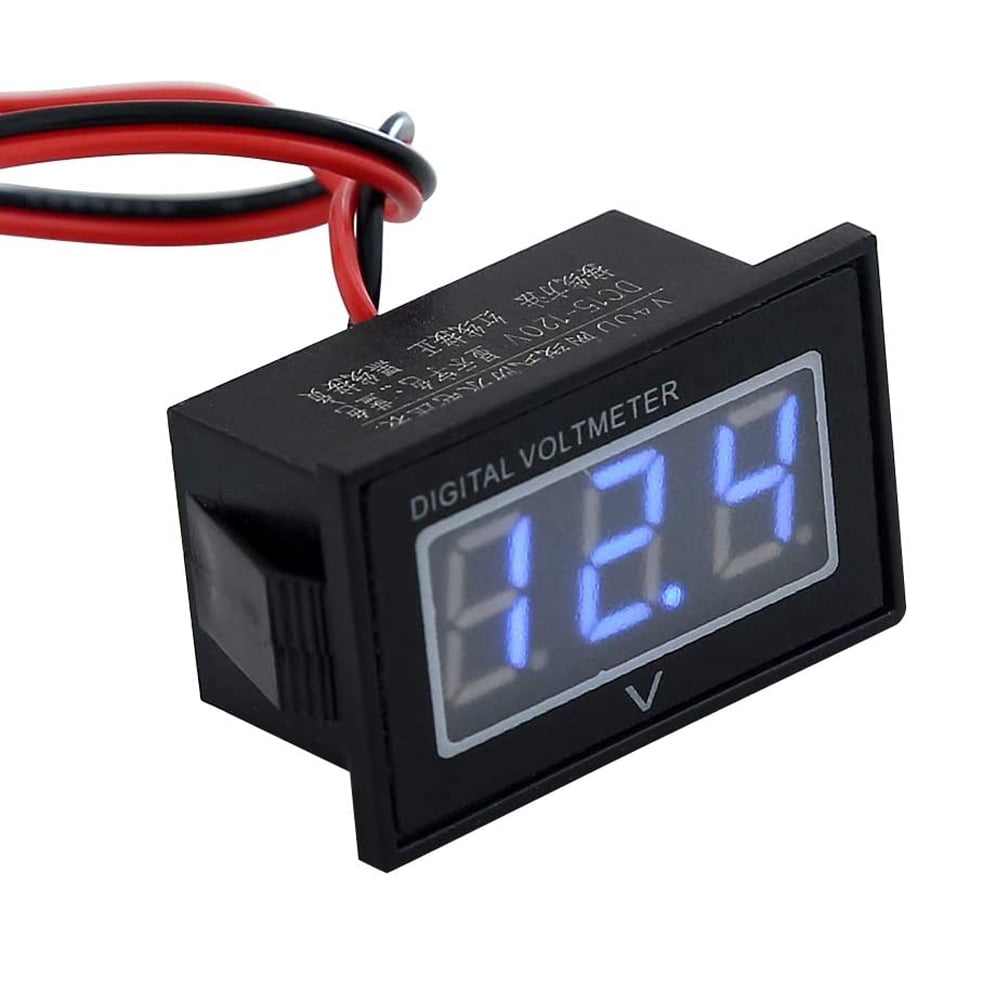 10L0L Golf Cart Digital Volt Meter, 24V 36V 48V Battery Gauge 15V-120V ...