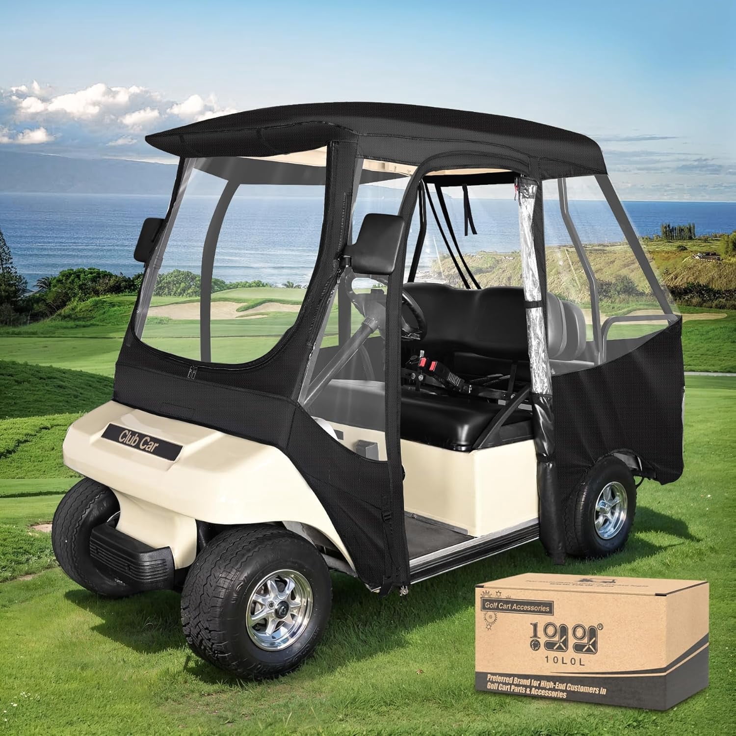 10L0L Golf Cart Enclosure for Club Car DS 4 Passenger Waterproof ...
